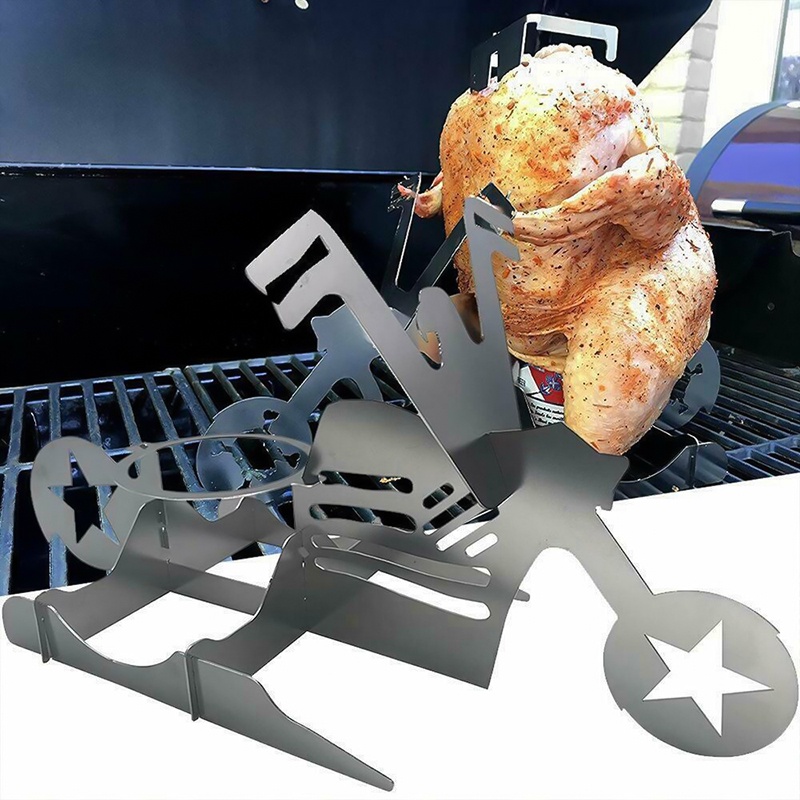 Roast Rack Chicken Stand Beer Motorcycle BBQ Stand Tools Chicken Rack ...