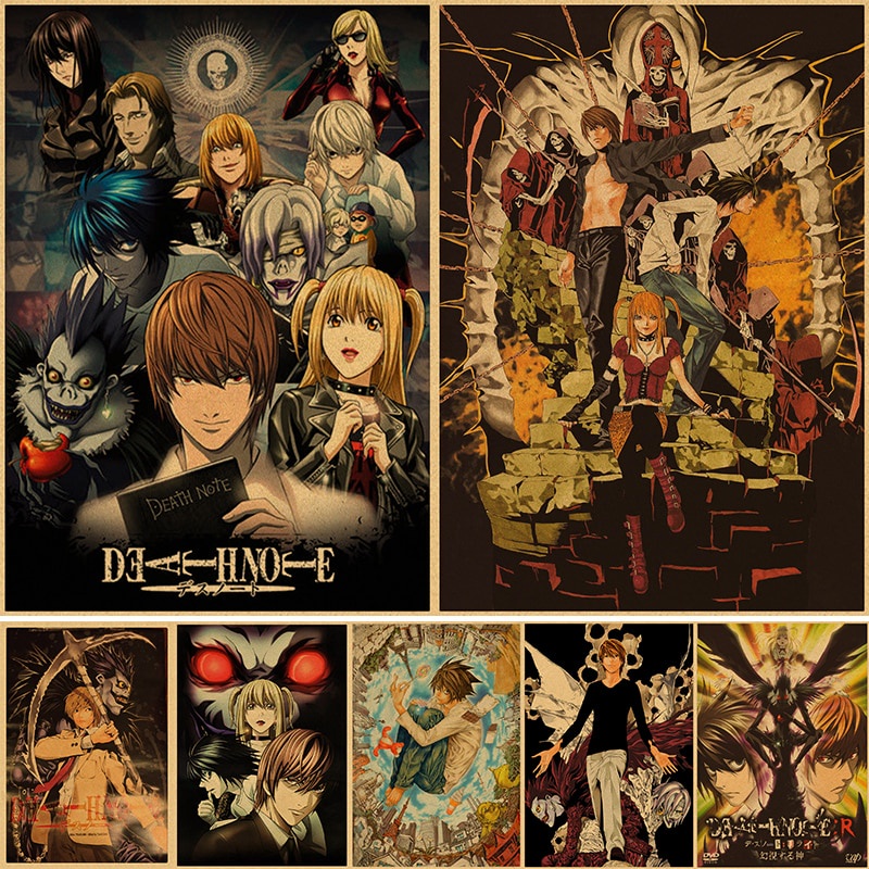 DEATH NOTE Anime Poster Kraft Paper Vintage Posters Home Room Art Wall ...