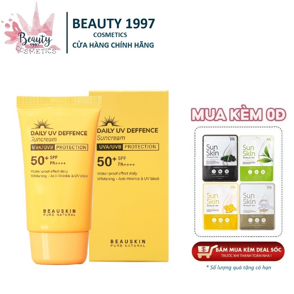 Beauskin Daily Deffence Sun Cream SPF 50 + PA + + + + 50ml | Shopee ...