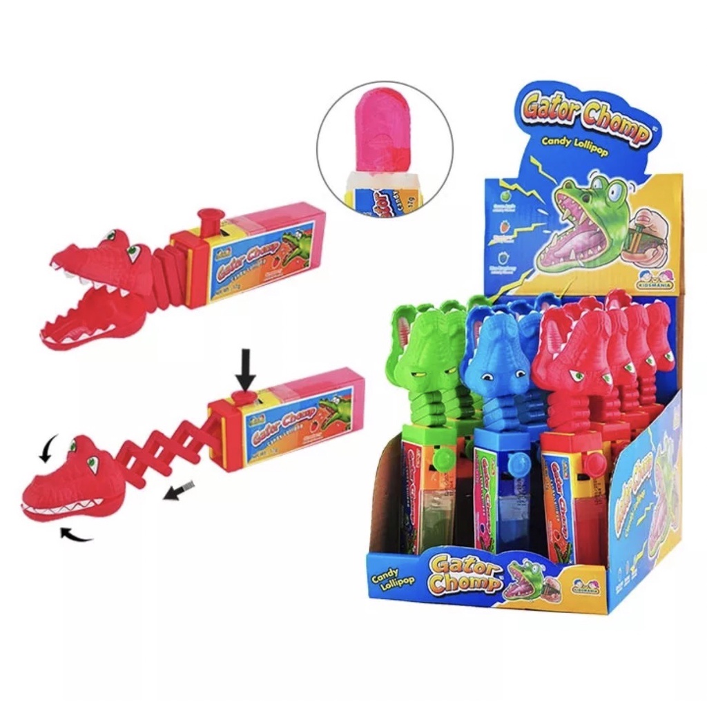 1pc Of Kidsmania gator chomp Crocodile lollipop 17g | Shopee Philippines