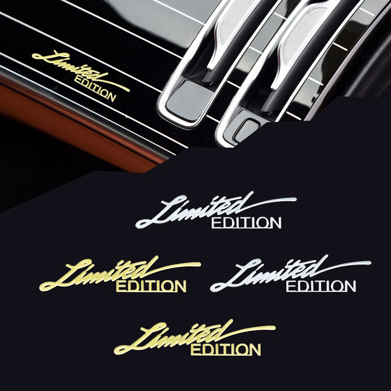 Limited Edition Car Sticker 3D Gold Body Emblem Badge Metal Sticker ...