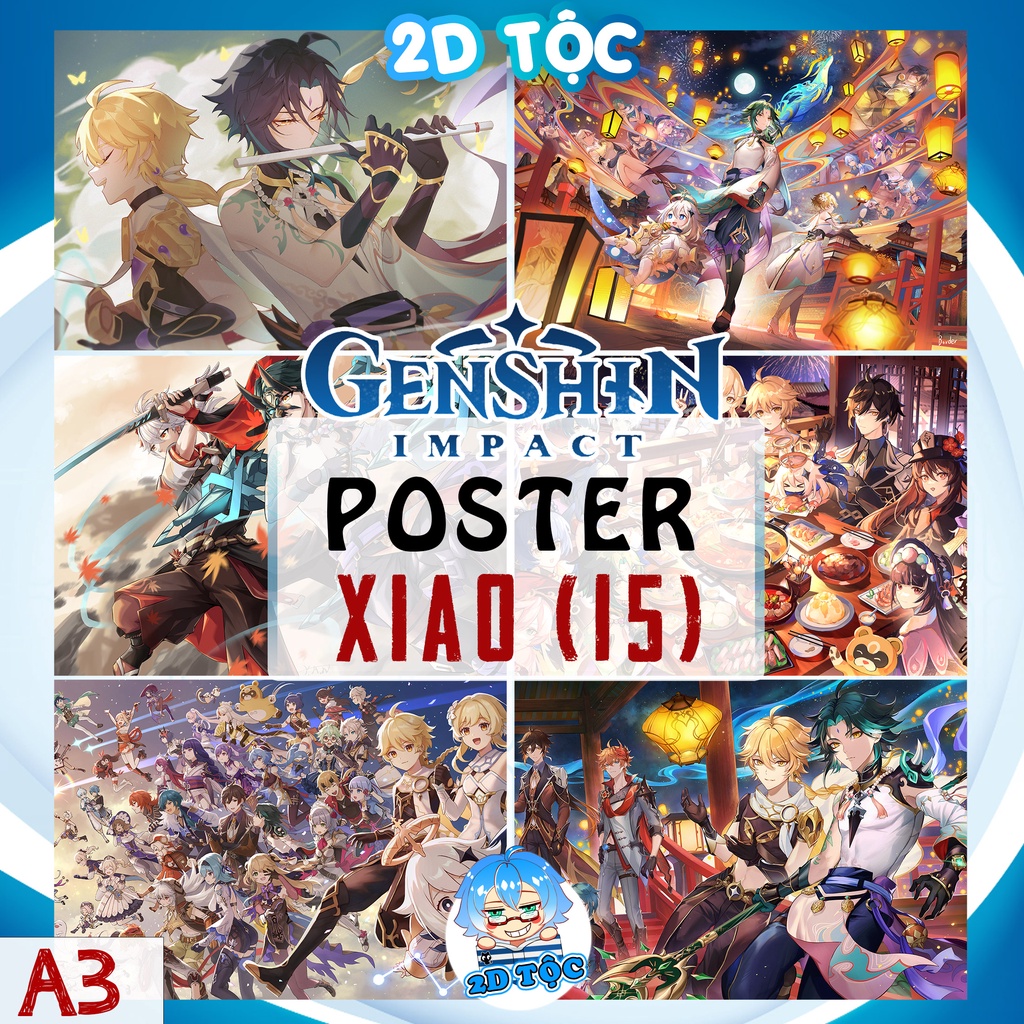 Xiao Wall Sticker A3 Poster (15) Genshin Impact - 2D Tribe Shop ...