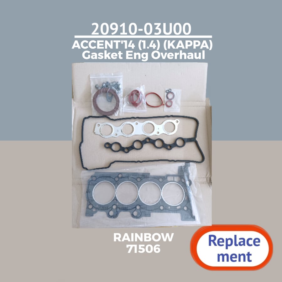 Gasket Eng Overhaul for HYUNDAI Accent'14 (1.4) (KAPPA) [Replacement ...