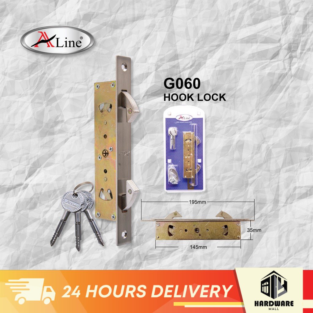 Aline G060 Hook Lock Mortise Door Metal Grill Main Gate Grille Welding ...