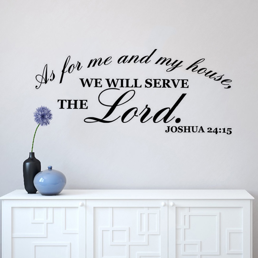 Vinyl Wall Art Stickers Bible Verse Wall Decals Home Living Room Decor ...