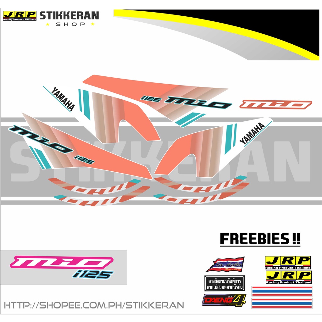 MIO 125i 2022 LATEST STOCK DECAL WITH MAGS STICKER (10COLOR CHOICES ...
