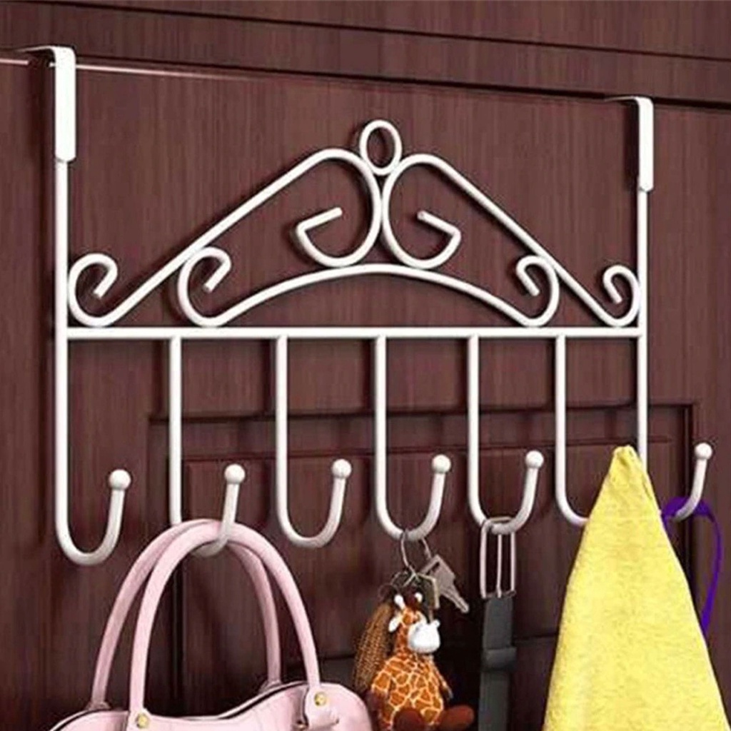 Multifunction 7 Hooks Back Door Metal Hanger Bracket | Shopee Philippines