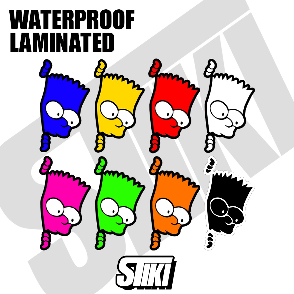 Bart Peeking Vinyl Sticker WATERPROOF | Shopee Philippines