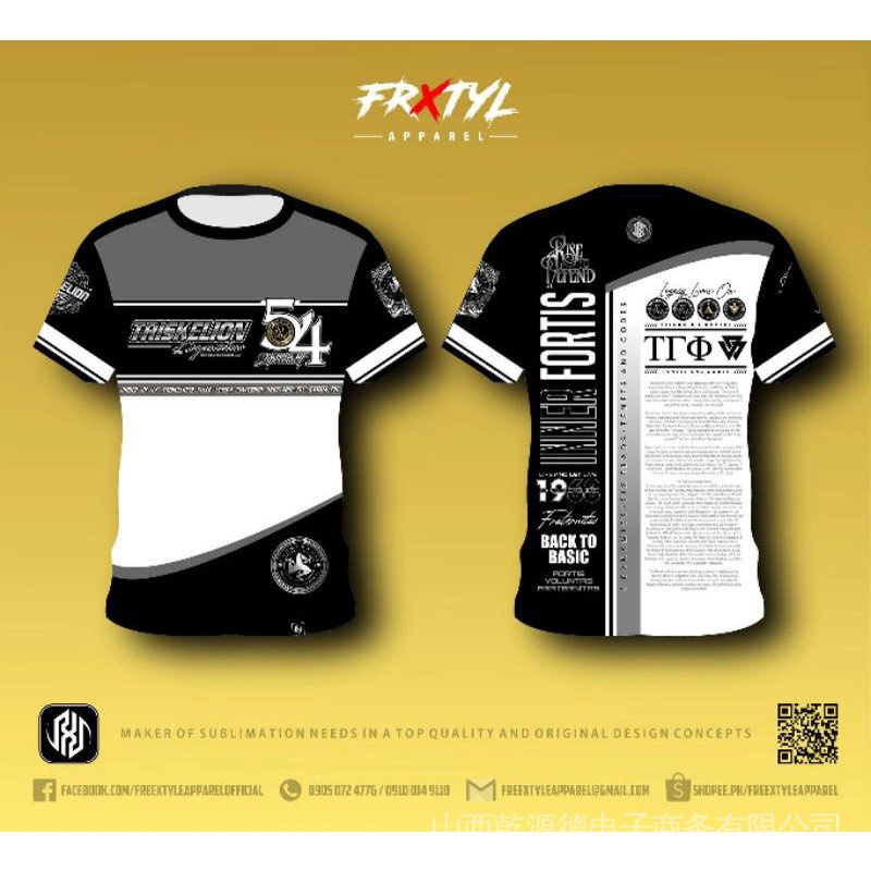 Tau Gamma Phi Triskelion Frat Shirt 54th Anniversary Full Sublimation ...