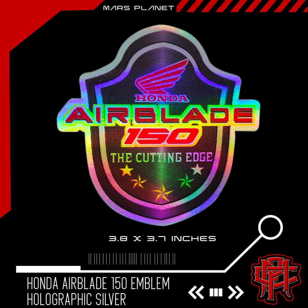 HONDA AIRBLADE 150 STICKER DECAL EMBLEM HOLOGRAM WATERPROOF | Shopee ...