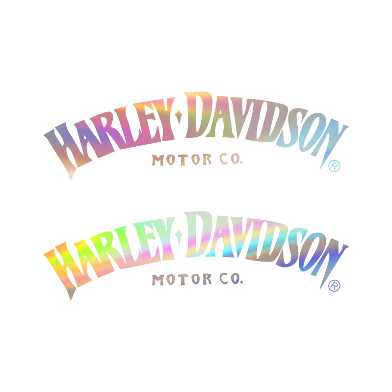 harley davidson letters sticker for motorcycle tank holographic ...