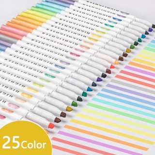 25 Colors Mildliner Highlighter Set Double-headed Gray Marker ...