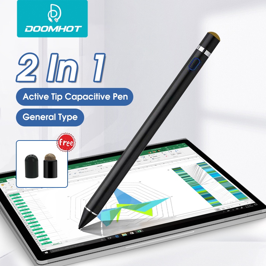 DoomHot 2 in 1 Universal Capacitance Pen Stylus Pen for IPAD Active ...