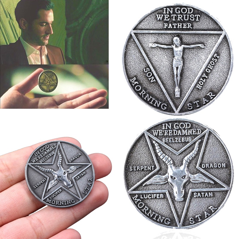 TV Show Lucifer Morningstar Satanic Pentecost Cosplay Coin ...