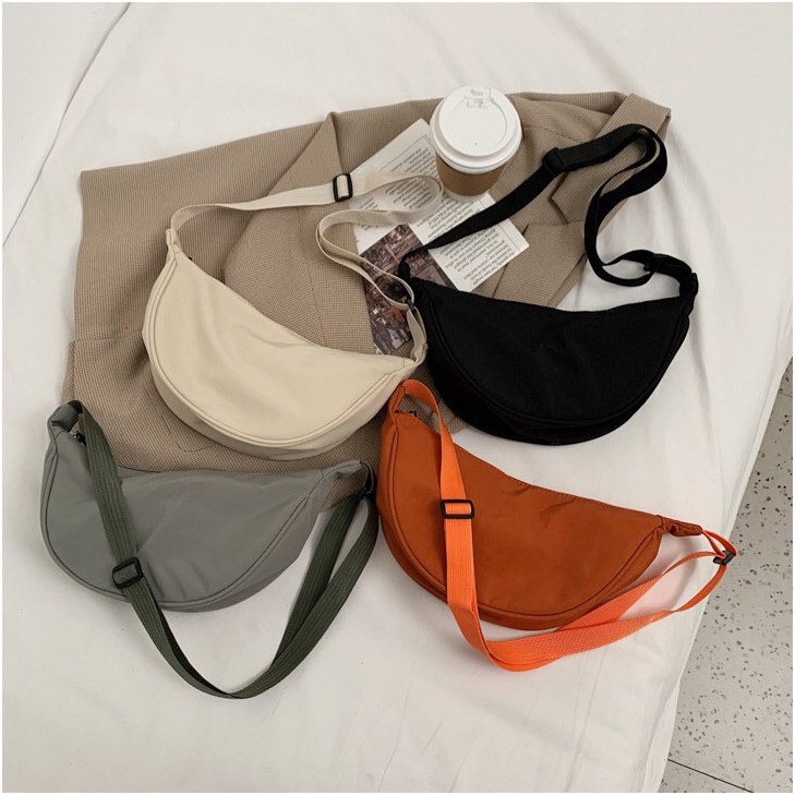 Casual Nylon Shoulder Dumpling Bag Light Crossbody Bag Waist Bag ...