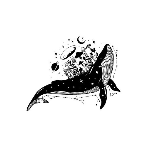 POTATOO Temporary Tattoo B - Mushroom Whale | Shopee Philippines