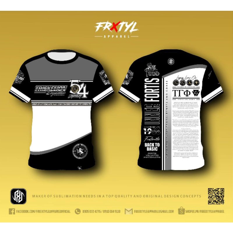 Tau Gamma Phi Triskelion Frat Shirt 54th Anniversary Full Sublimation ...