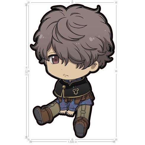 Black Clover Chibi Sticker Vinyl Waterproof (Glittered) WITH FREEBIES ...