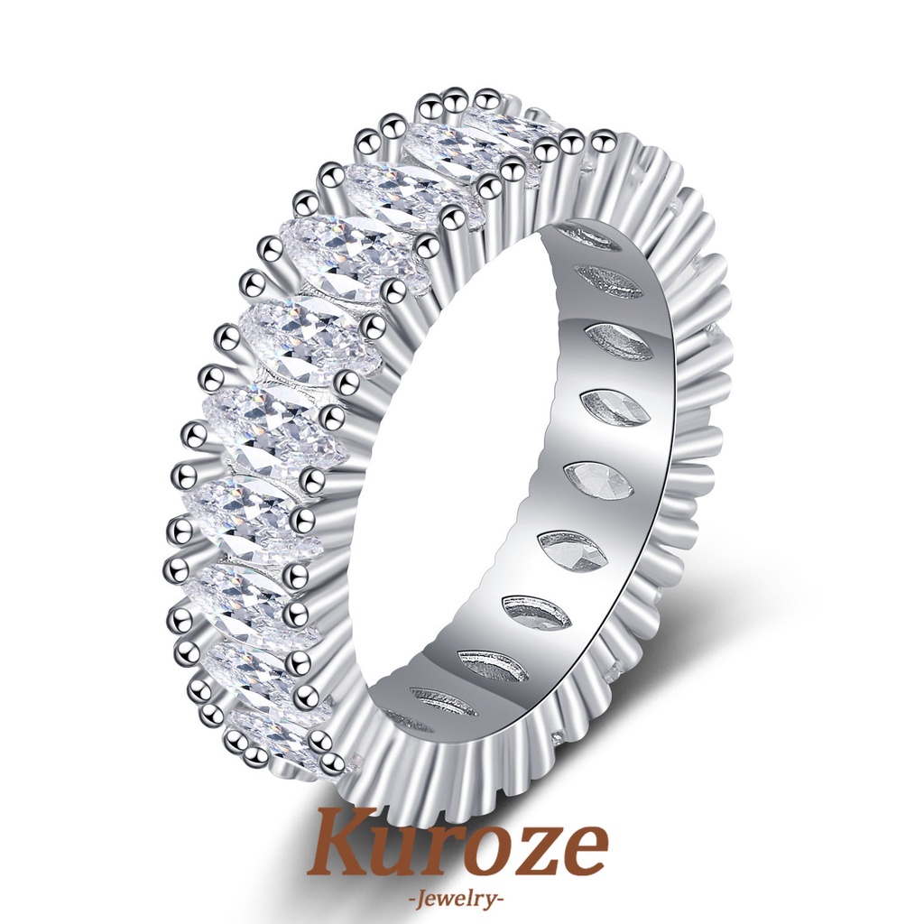 Kuroze Luxury Women's Ring S925 Silver Moissanite White Diamond Ring Fine Jewelry | Shopee ...