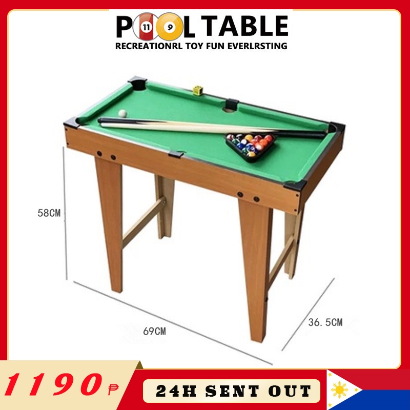 27*14 Inches Billiard Table Set Mini Pool Table Set Wooden Tall Legs ...