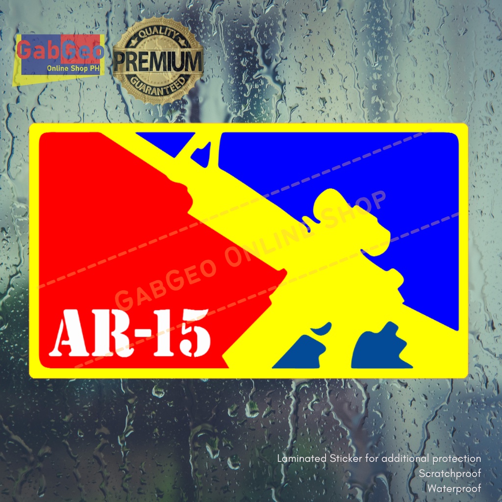 3.5 Inches AR15 Rifle Cusomtized Laminated Vinyl Waterproof Sticker for ...