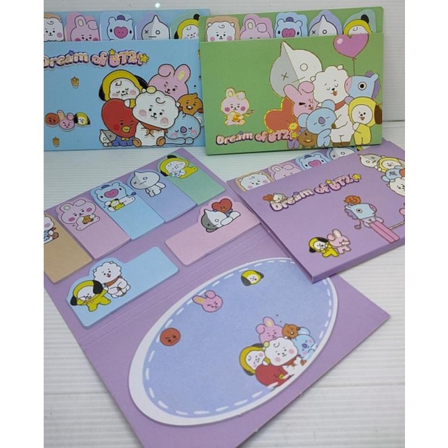 Stick note Small Sticky note BT21 bookmark sticker marker | Shopee ...