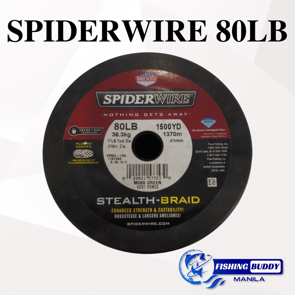 Spiderwire Stealth Braid 80lb 1500yd Moss Green | Shopee Philippines