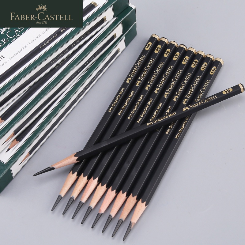 5/8 Pcs Faber-Castell Graphite Pitt Matt Pencil Set HB, 2B, 4B, 6B, 8B ...