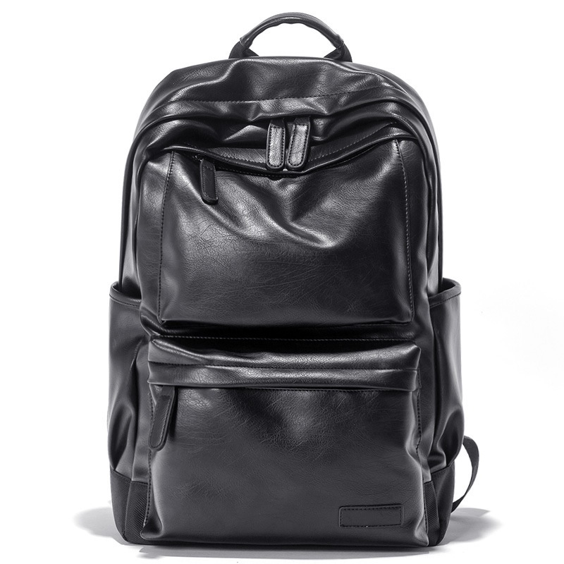 Korean Fashion Bagpack Men Street Style Leather School Waterproof ...