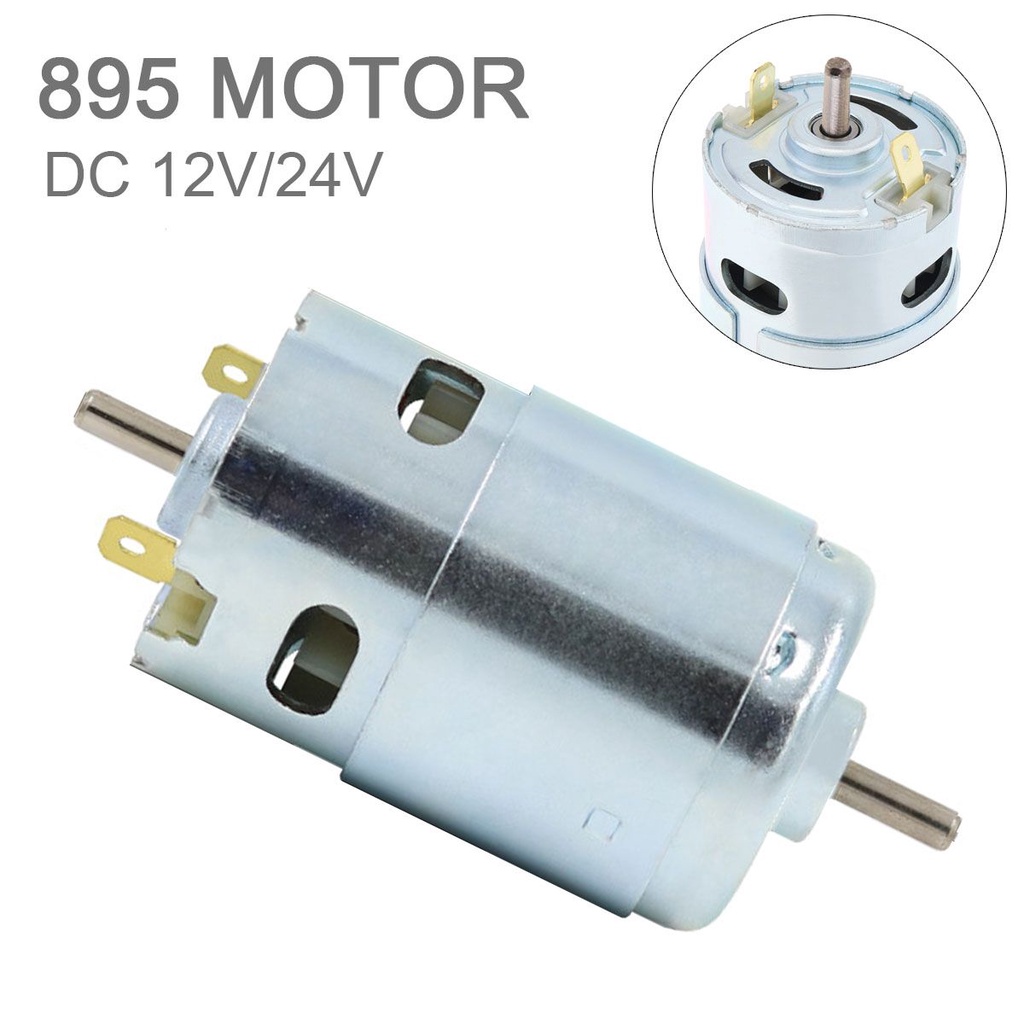 895 Dual Shaft Output DC Motor 12V/24V 10000RPM Double Ball Bearing ...