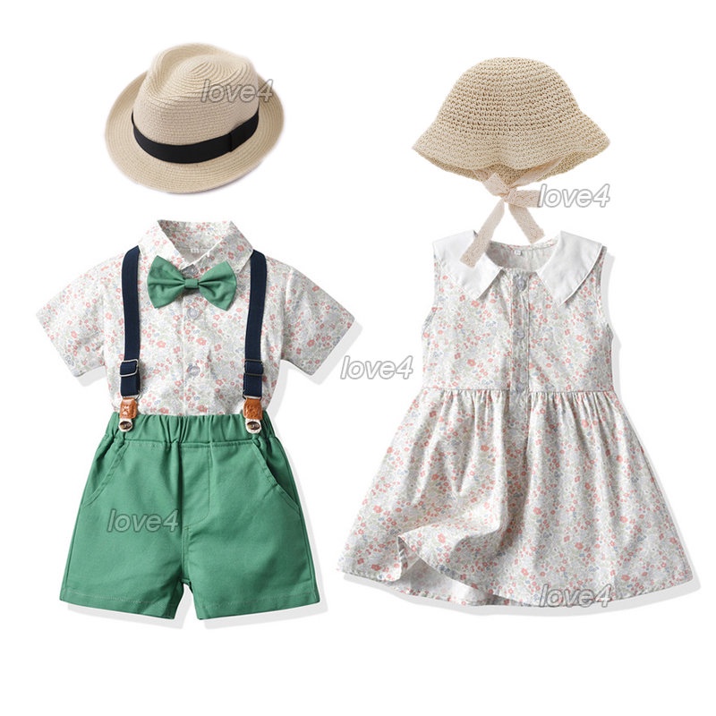 Kids Clothes for Boy and Girl Matching Outfit Floral Dresses Girls ...