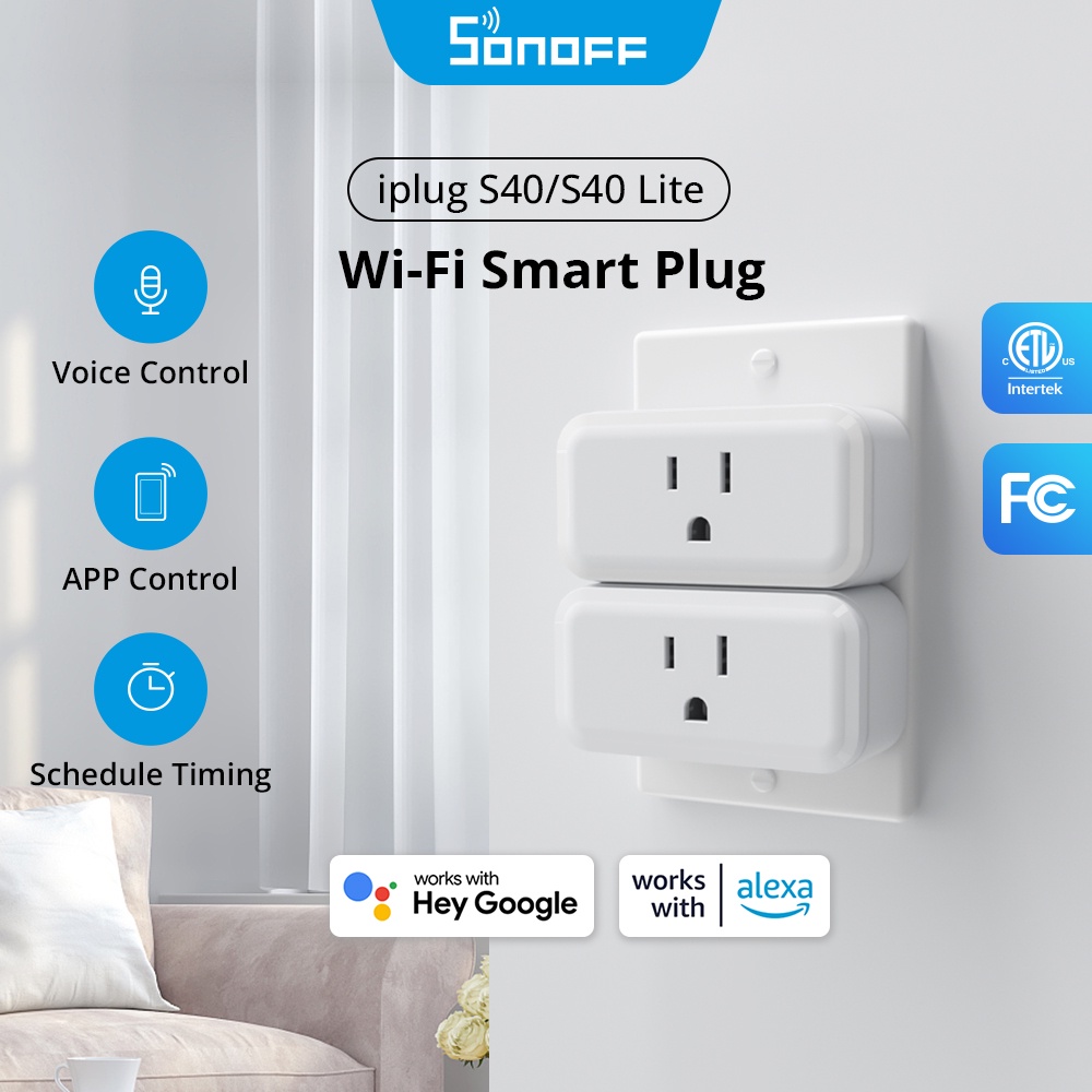 SONOFF iPlug S40/ S40 Lite US WiFi Smart Plug 15A Power Monitor ...