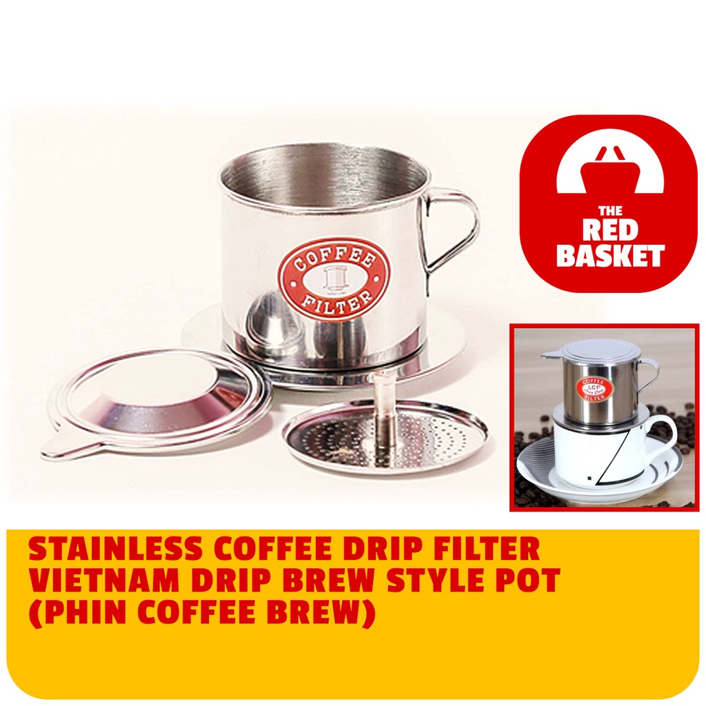 STAINLESS COFFEE DRIP FILTER VIETNAM DRIP BREW STYLE POT (PHIN COFFEE ...