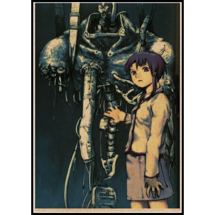 Vintage Anime Retro Poster Serial Experiments Lain Poster Double ...