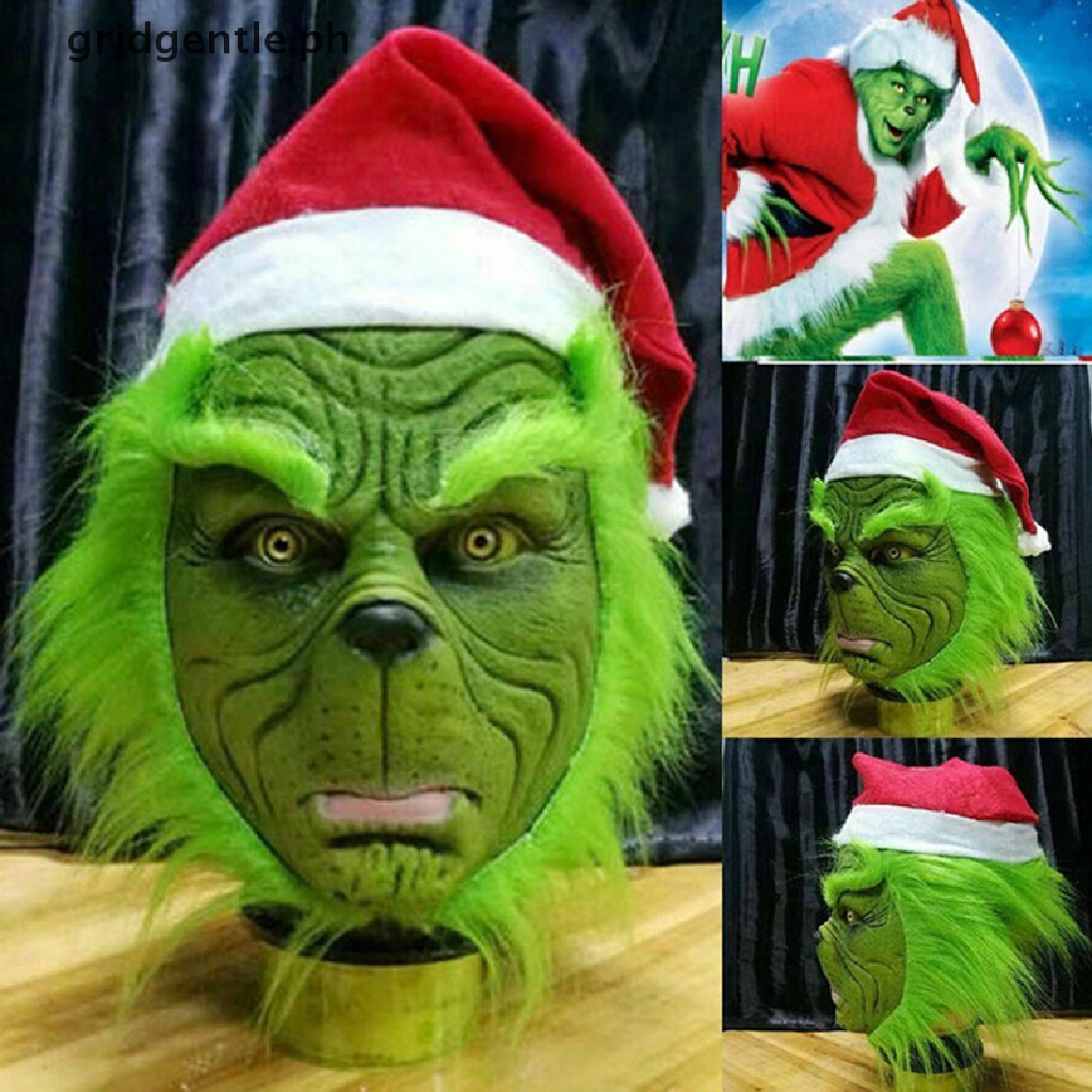 [gridgentle] The Grinch Cosplay Mask Glove Costume Christmas Prop How ...