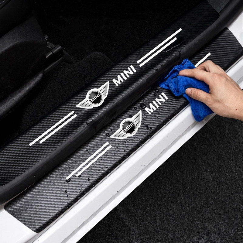 4Pcs Car Door Sill Stickers Trunk Threshold Anti-Scratch Decals For ...