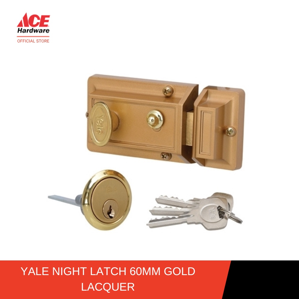 Yale Gold Lacquer Night Latch Rim Lock V78 GL | Shopee Philippines