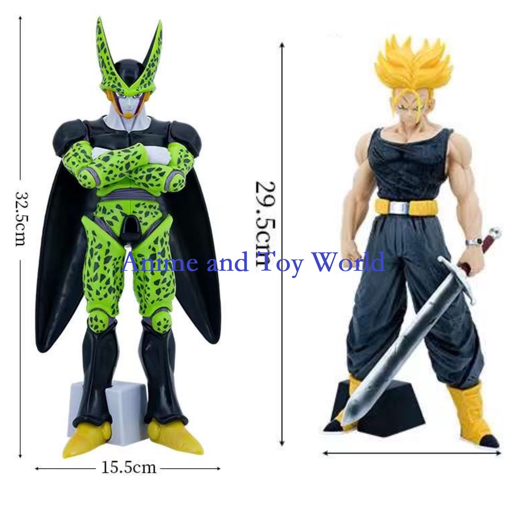 Dragon Ball Z DBZ 32.5cm Cell Masterlise Extra 29.5cm Trunks Vegeta ...