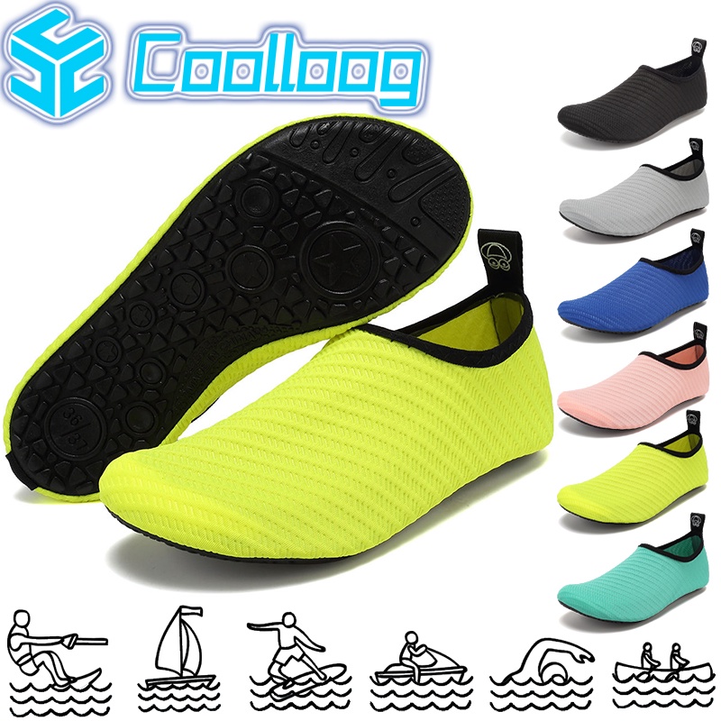 Coolloog Unisex Beach Shoes Rubber Sole Swimming Shoes Amphibious Aqua ...