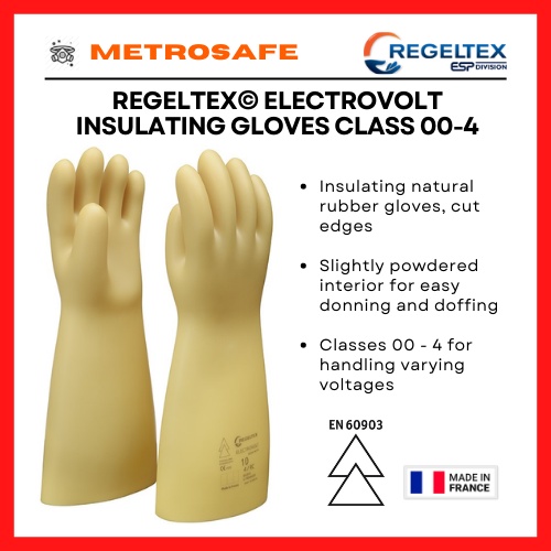 Regeltex© Electrovolt High Voltage Insulating Electrical Gloves Class ...