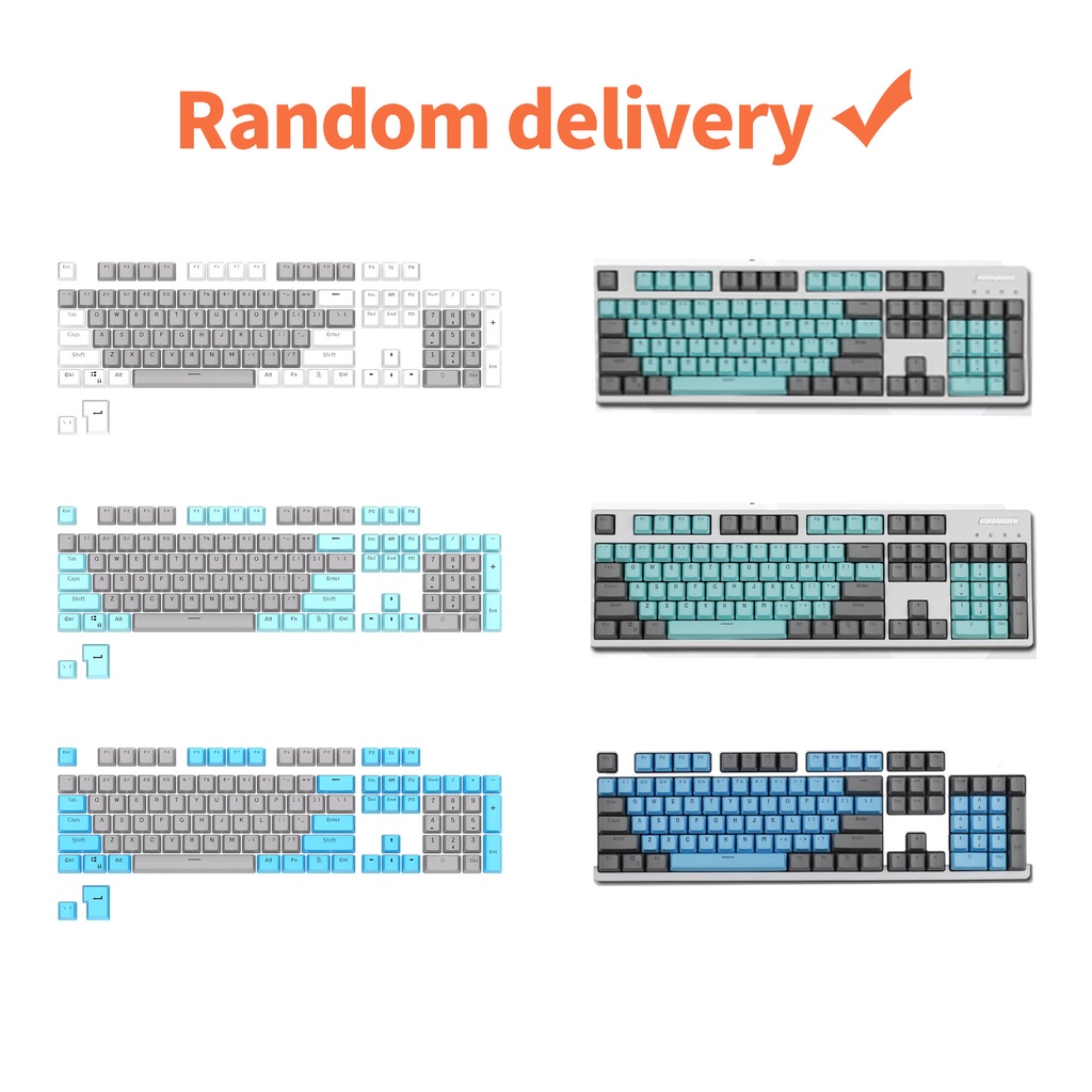 RK ROYAL KLUDGE 104 Keys Pbt Keycaps Two-Color Injection Oem Profile ...