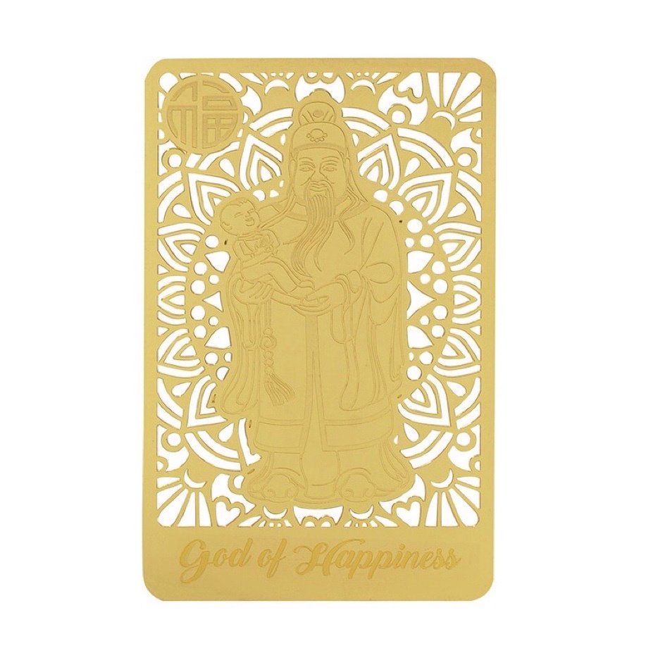 Fengshui God Of Happiness Gold Talisman Card | Shopee Philippines