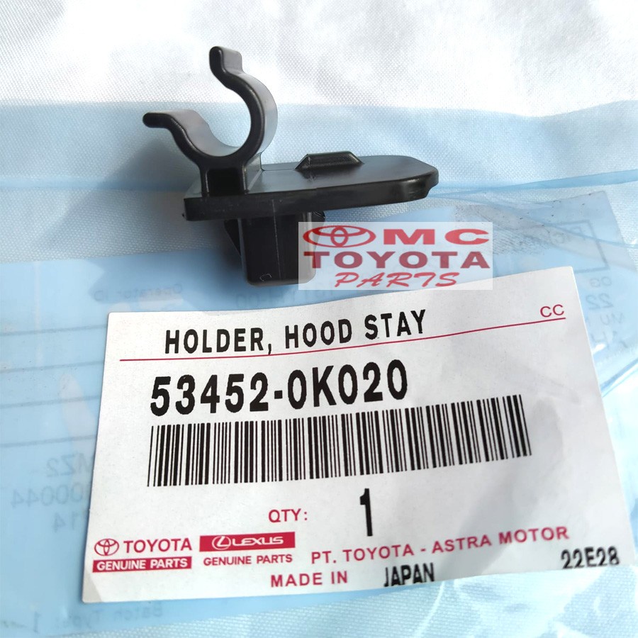MESIN Clip Clamp Hood Handlebar Hood Innova Fortuner Hilux 53452-0K020 ...