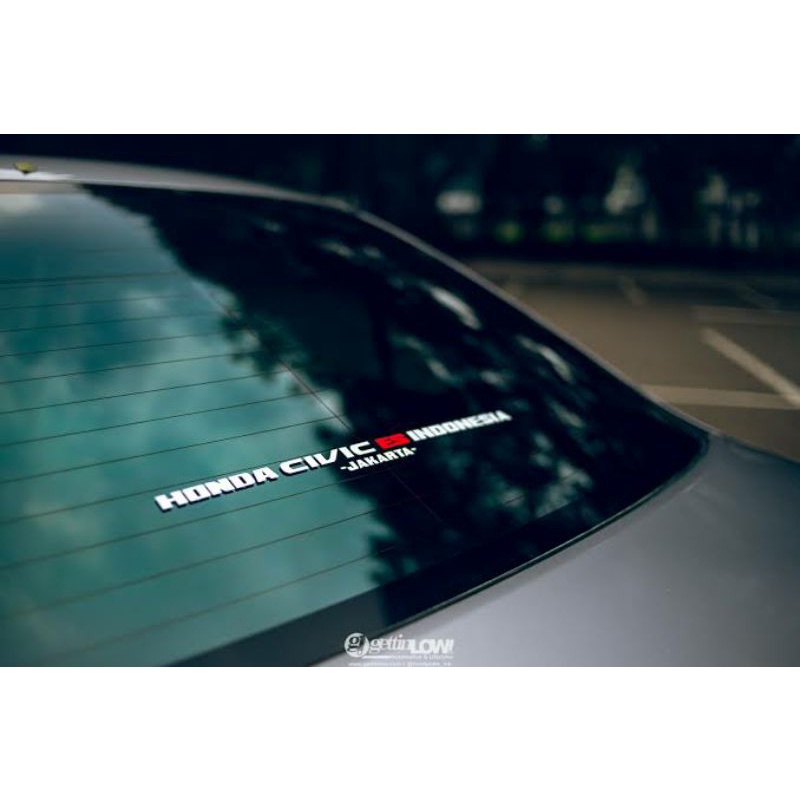 Honda Civic Ice Indonesian Car Stickers cutting Sticker 2 Colors Size ...