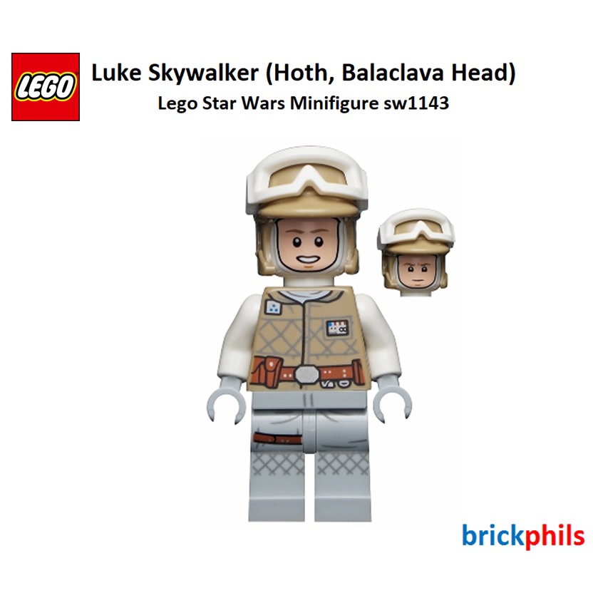Lego Star Wars Minifigure sw1143 Luke Skywalker (Hoth, Balaclava Head ...