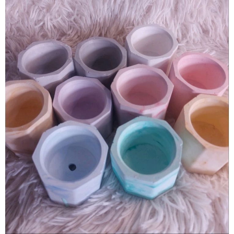 10pcs mini octa pots for cactus and succulents, small plants and candle ...