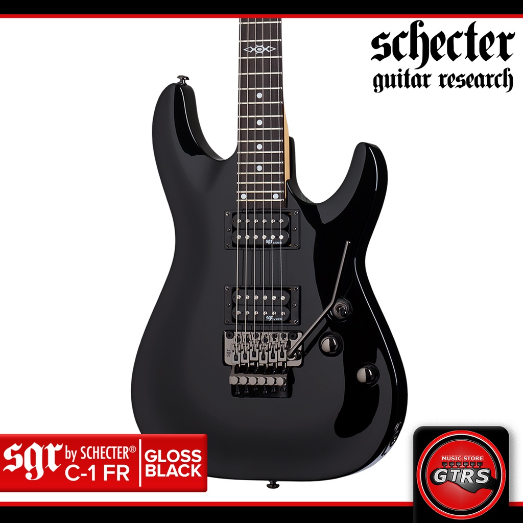 Schecter Guitars SGR Series - C-1 FR Electric Guitar with Free Padded ...