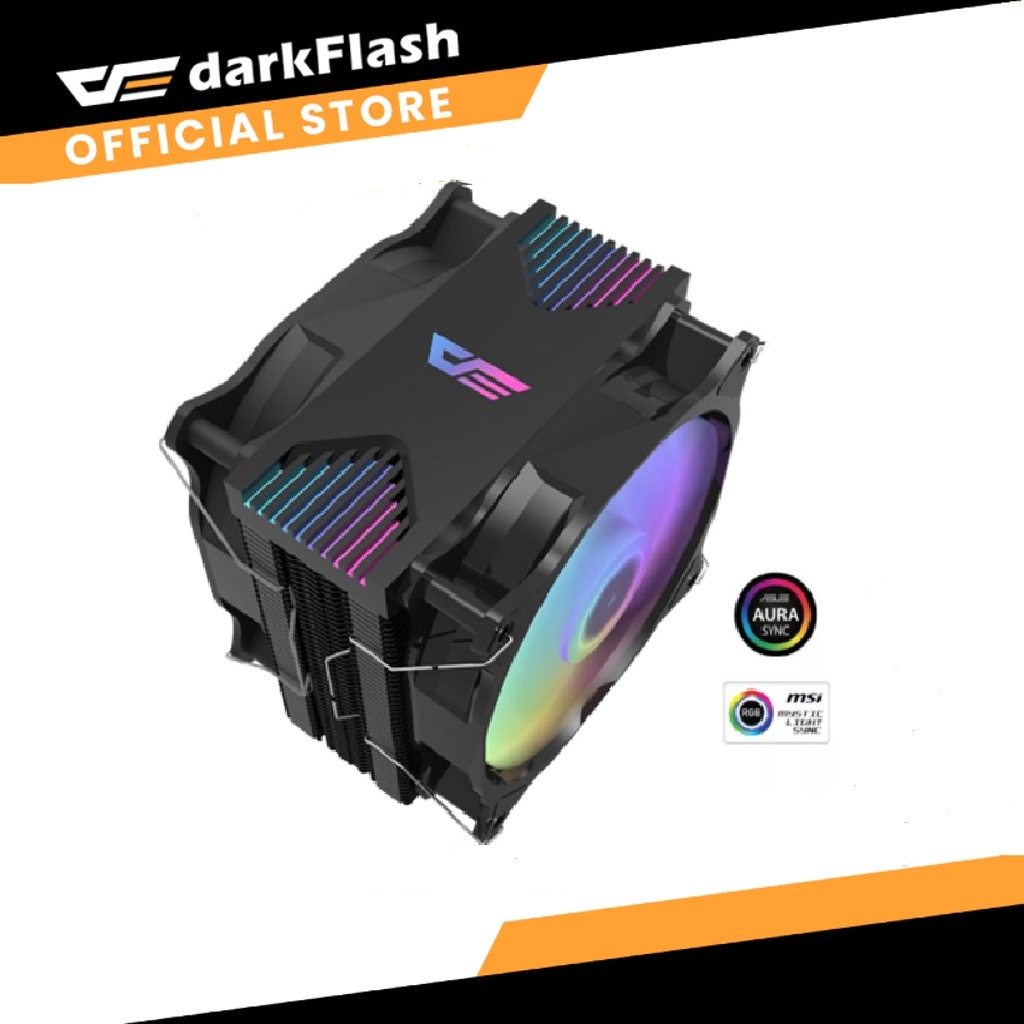 Darkflash Darkair Plus Dual Argb Fan 5v-3pin Four Heat Pipes Design Cpu ...