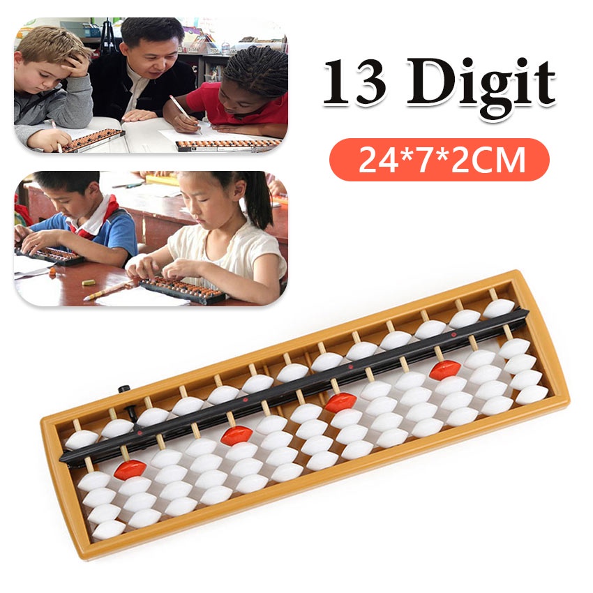 13 Column Abacus Arithmetic Soroban Maths Calculating Tool Educational ...