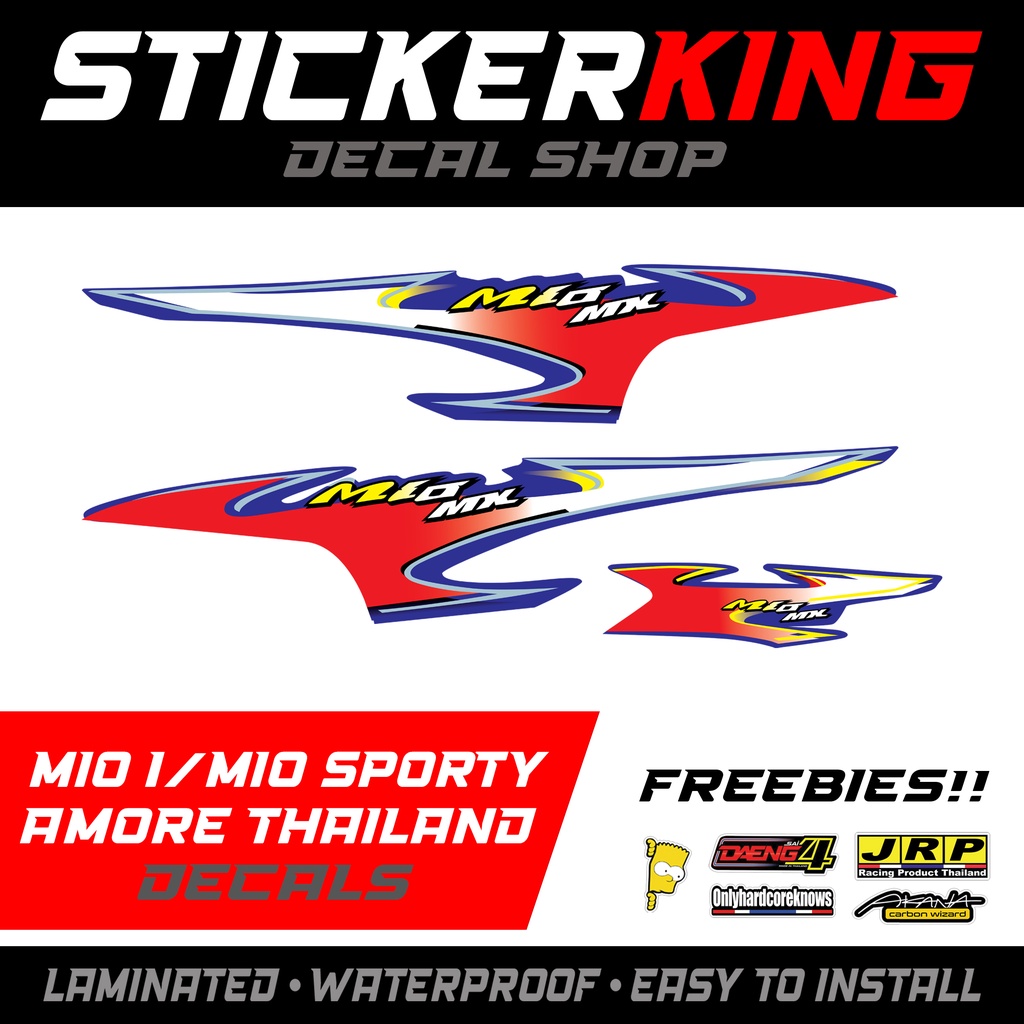 Mio MX / Mio 1 / Mio Sporty / Amore Thailand Decals with freebies (Red ...